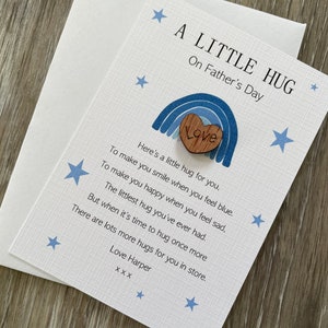 A Tiny Little Father’s Day Pocket Hug Poem Card, Isolation Gift, Miss ...