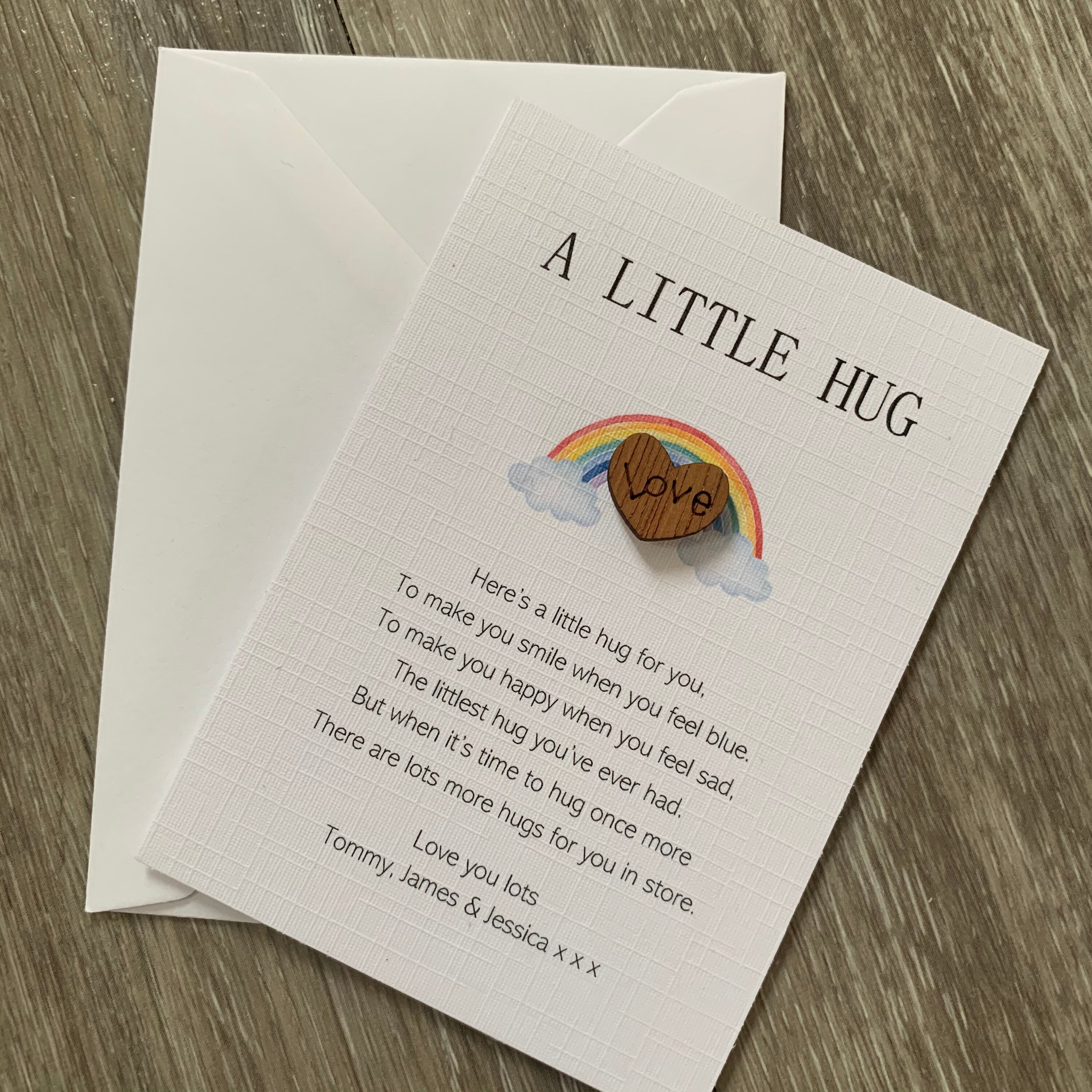 A tiny little pocket hug poem card isolation gift miss you | Etsy