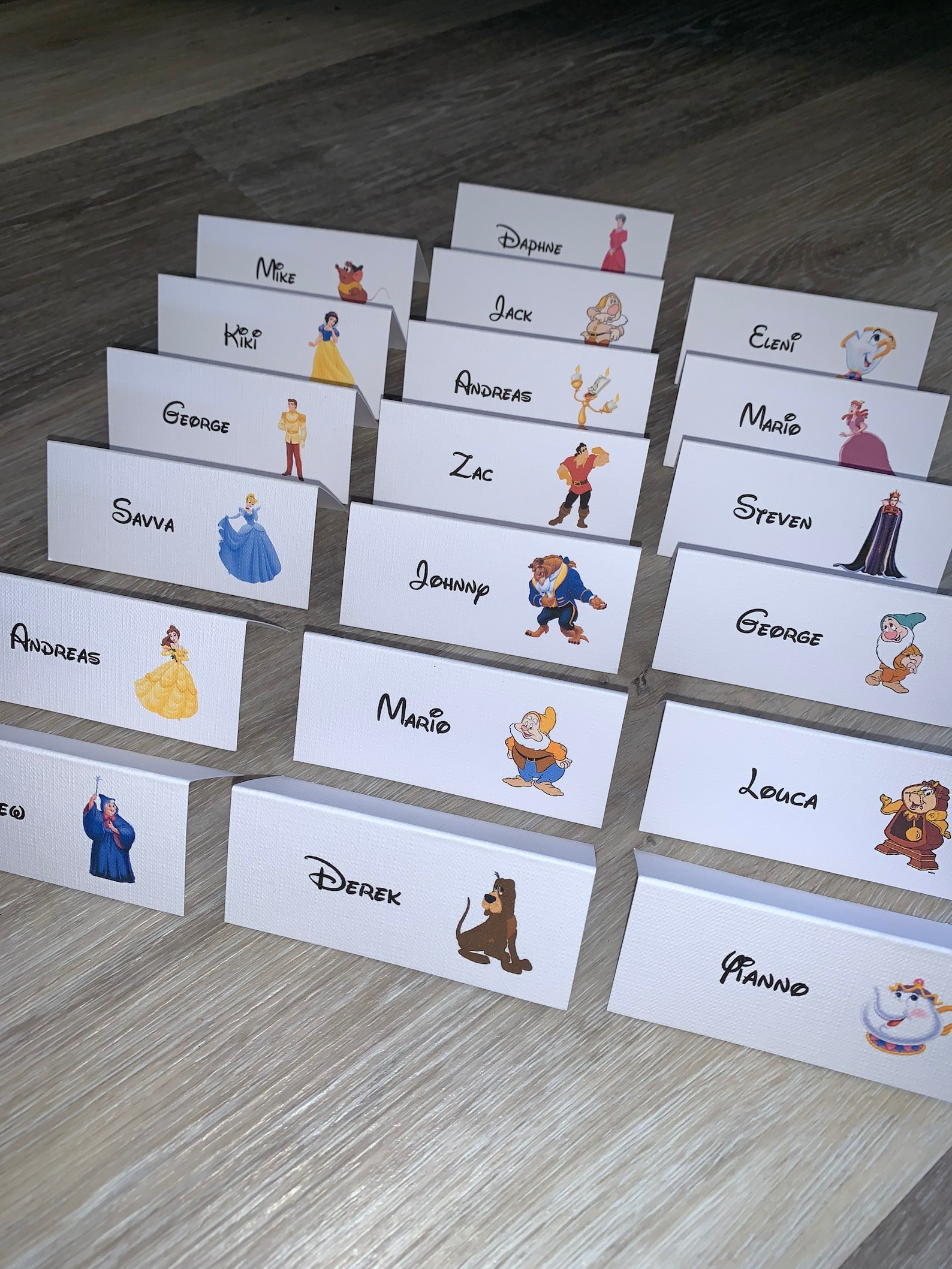 Coloured Disney Place Cards Disney Wedding Magical Fairy - Etsy