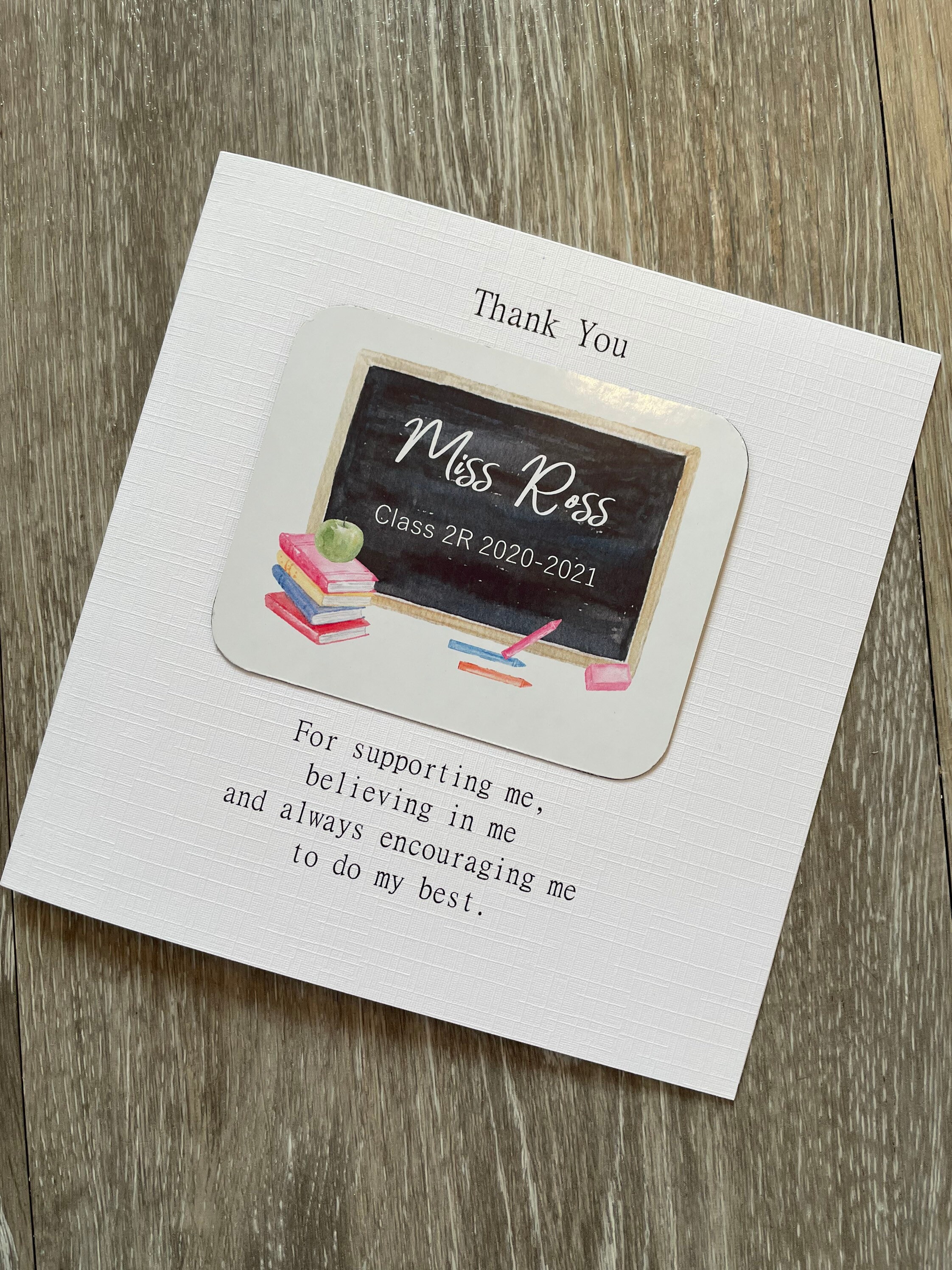 Personalised Teacher Card With Detachable Magnet End of Term - Etsy UK