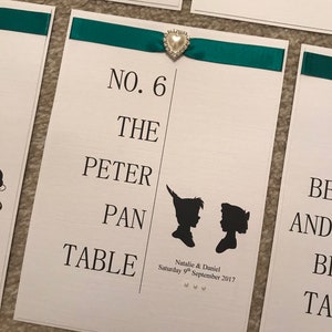 Disney Wedding Table Names/numbers for Wedding Breakfast and Seating ...