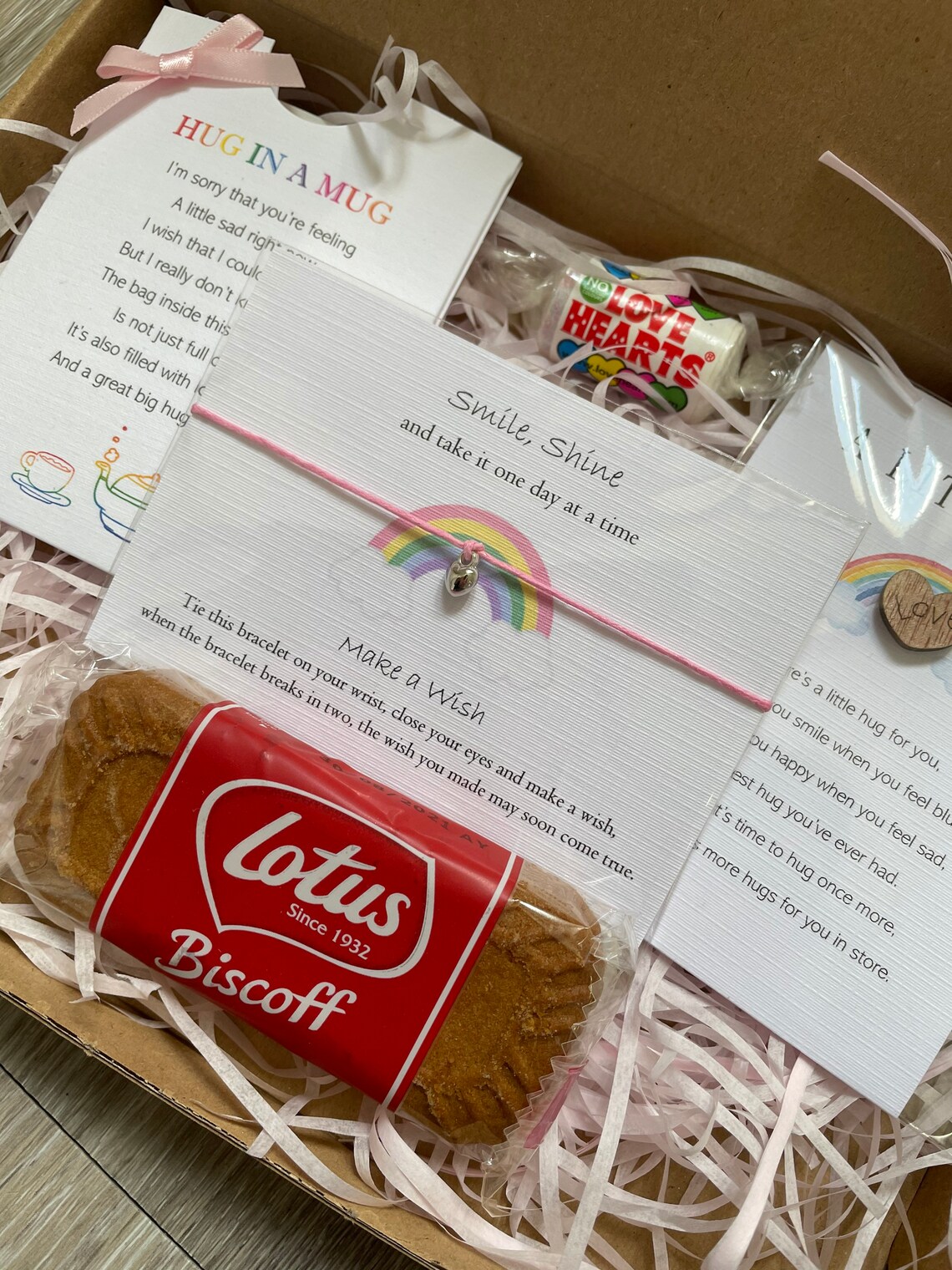 Hug in a Box I Care Hamper A Tiny Pocket Hug Poem Card - Etsy