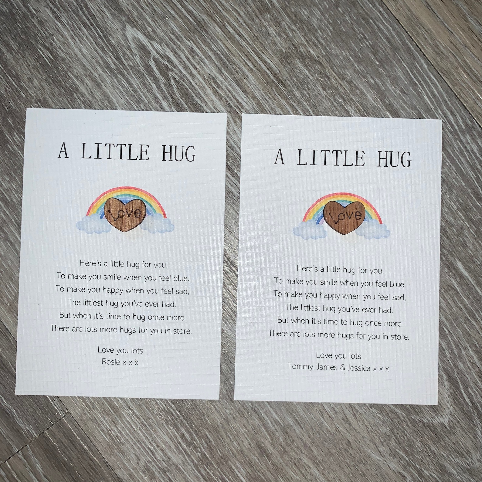 A Tiny Little Pocket Hug Poem Card Isolation Gift Miss You - Etsy UK