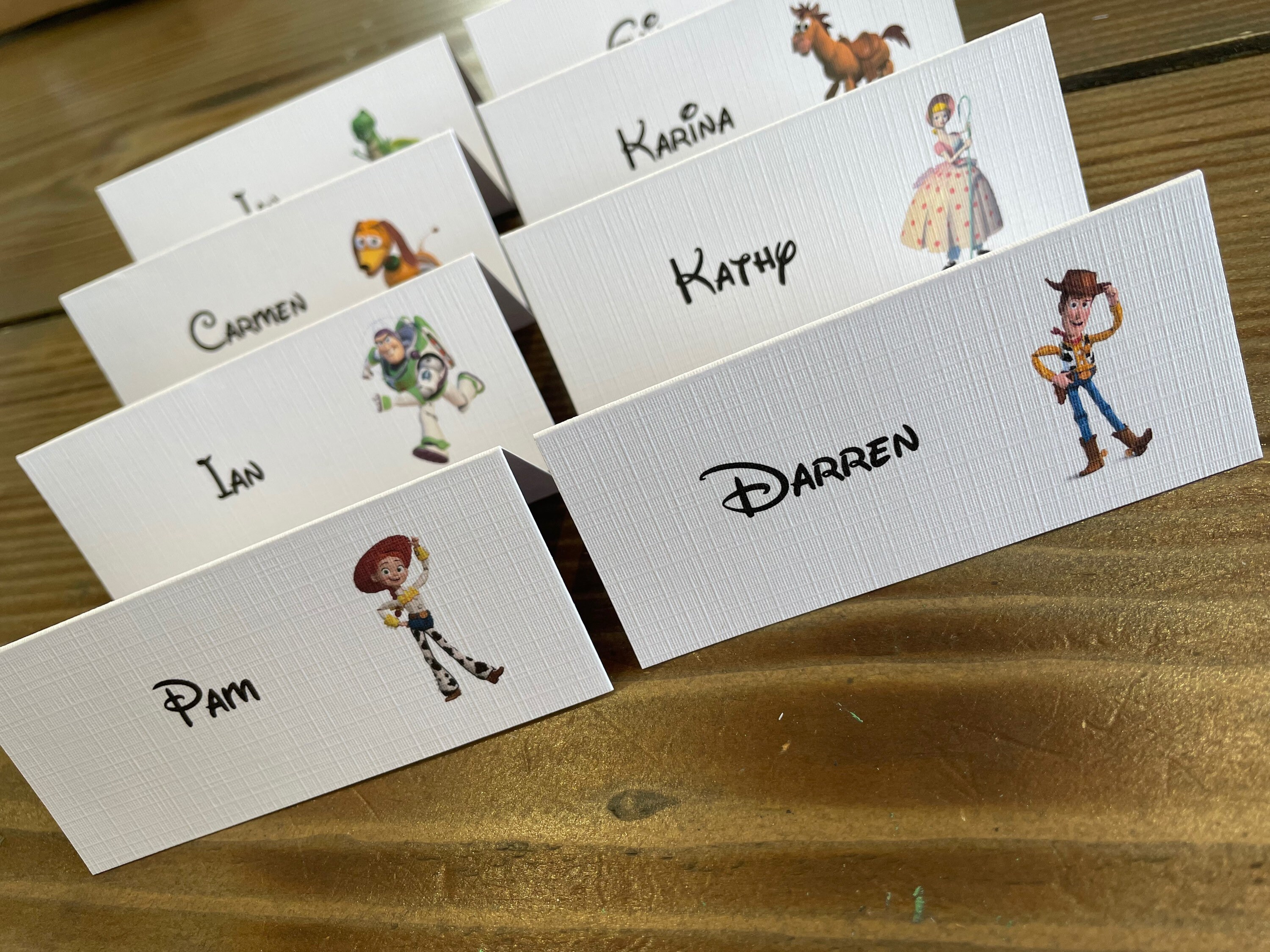 Toy Story Coloured Disney Place Cards, Disney Wedding, Magical, Fairy ...