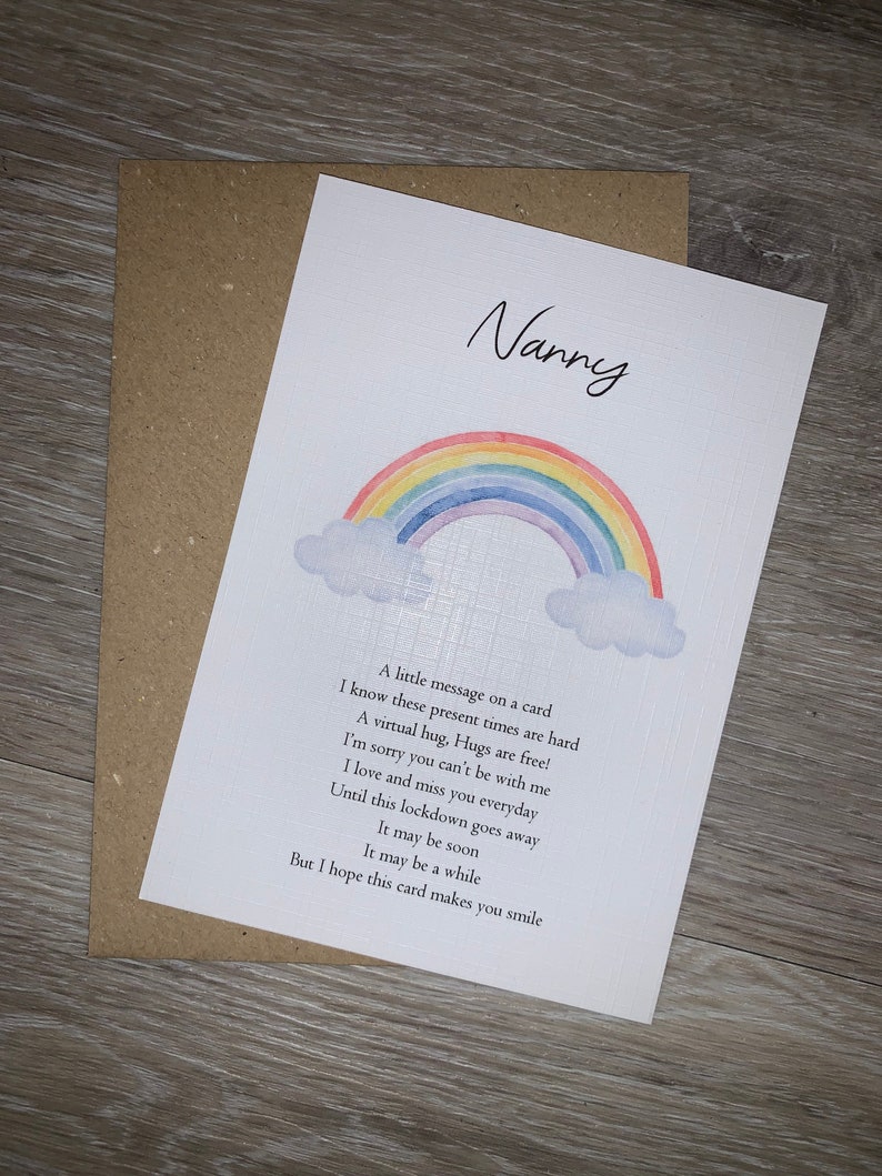 A Little Hug Message on a Card Personalised Poem Card - Etsy