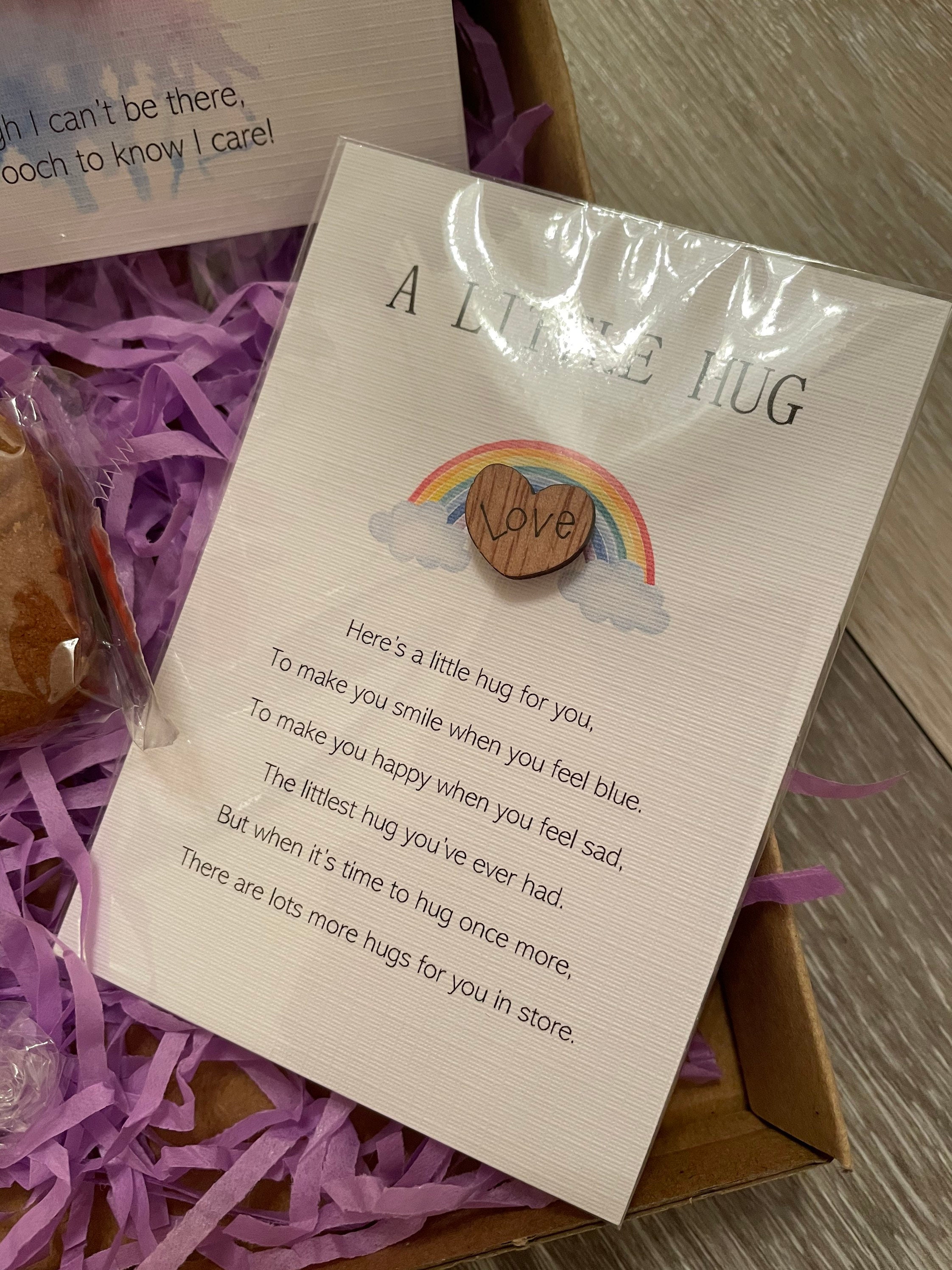 Hug in a Box I Care Hamper A Tiny Pocket Hug Poem Card - Etsy UK