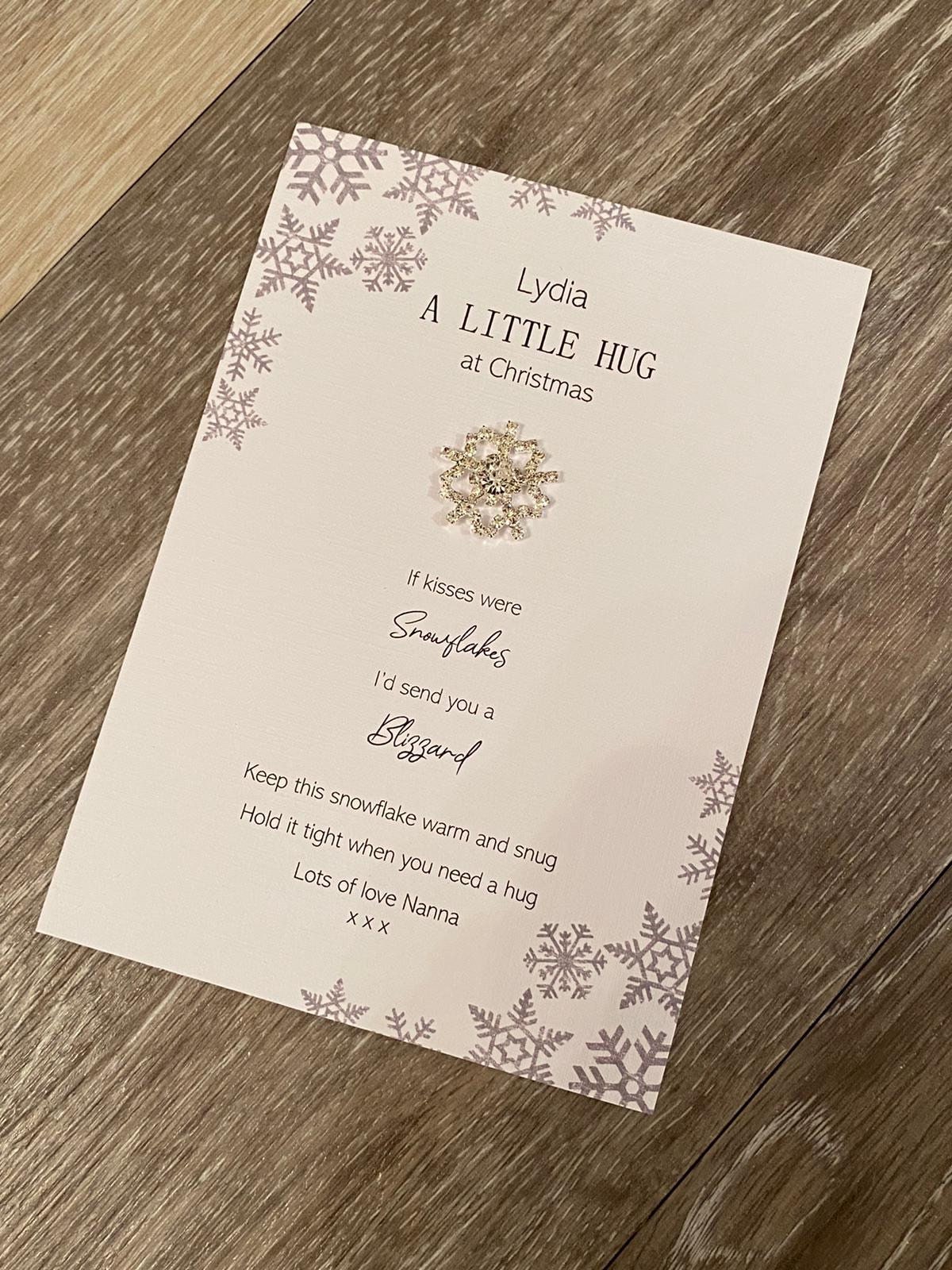 A Christmas Hug With Personalised Poem Card Hug Token - Etsy