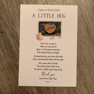Teacher Pocket Hug, Thank You Teacher Print, End of Term, School ...