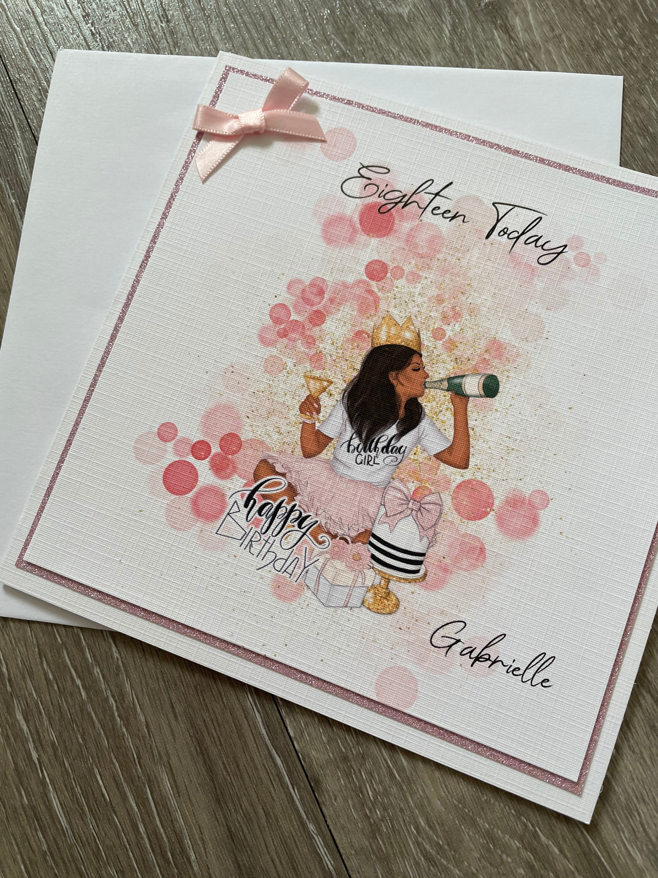 Girly Birthday Card Happy Birthday Party Personalised Card | Etsy