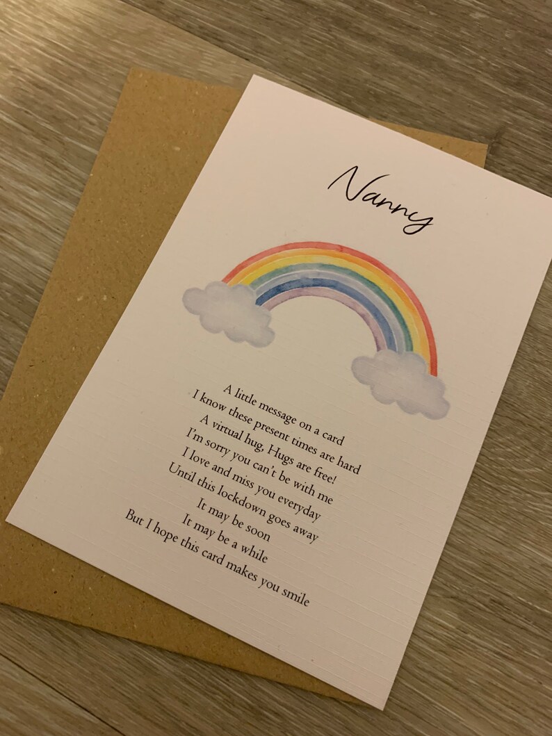 A Little Hug Message on a Card Personalised Poem Card - Etsy