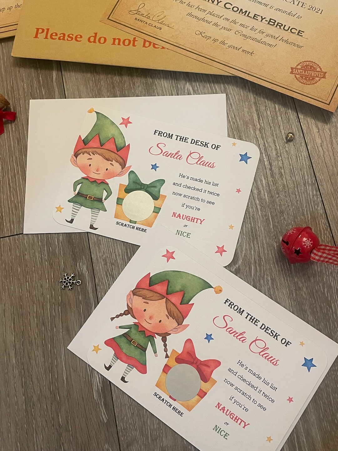 Santa’s Nice List Scratch and Reveal Christmas Nice List, Magical ...