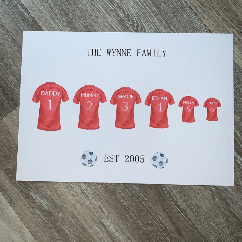 Football Shirt Family Print Football Our Family Our Team - Etsy