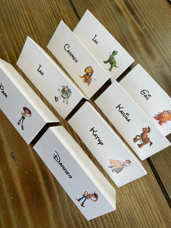 Toy Story Coloured Disney Place Cards Disney Wedding - Etsy