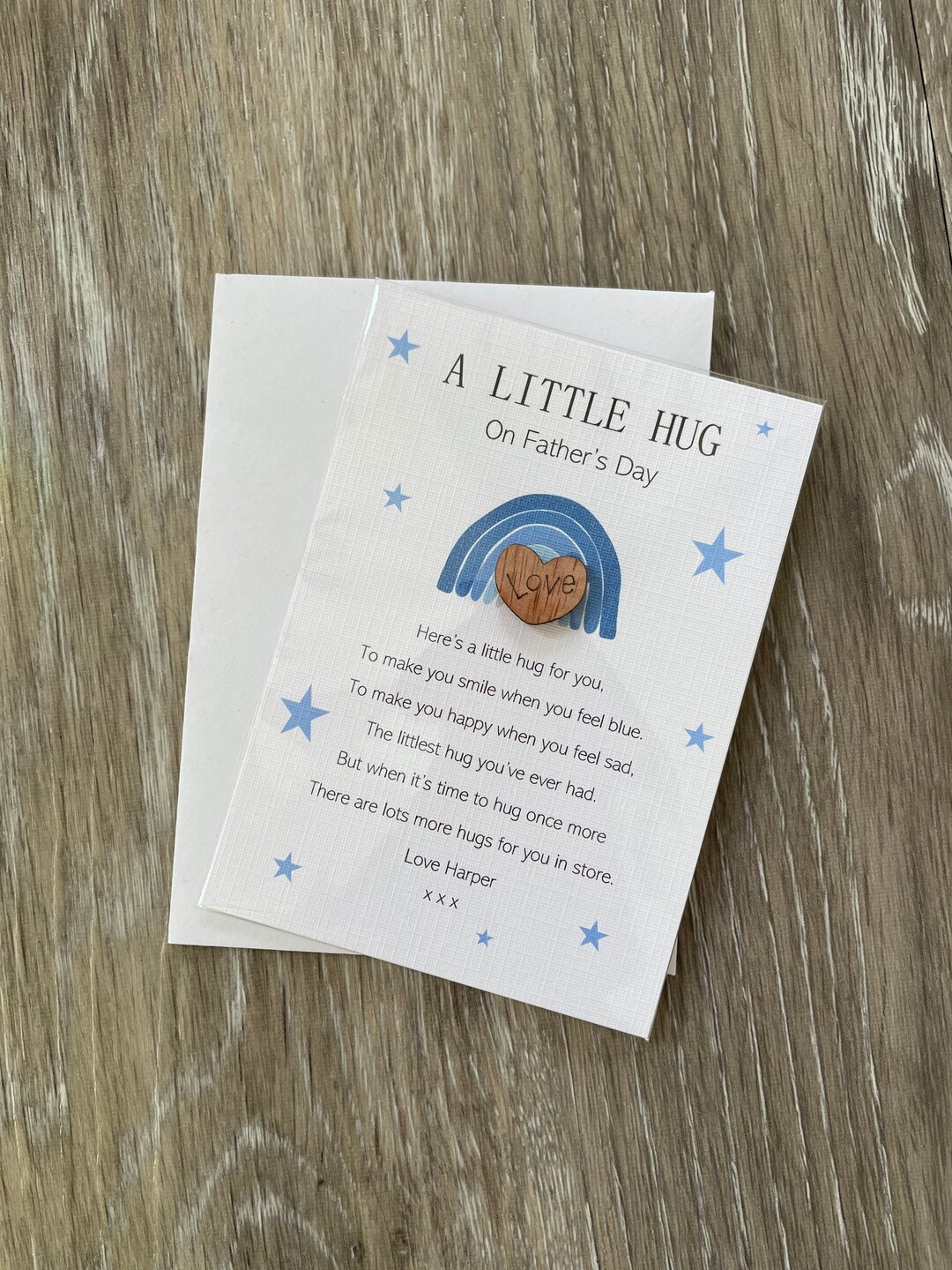 A Tiny Little Father’s Day Pocket Hug Poem Card, Isolation Gift, Miss ...