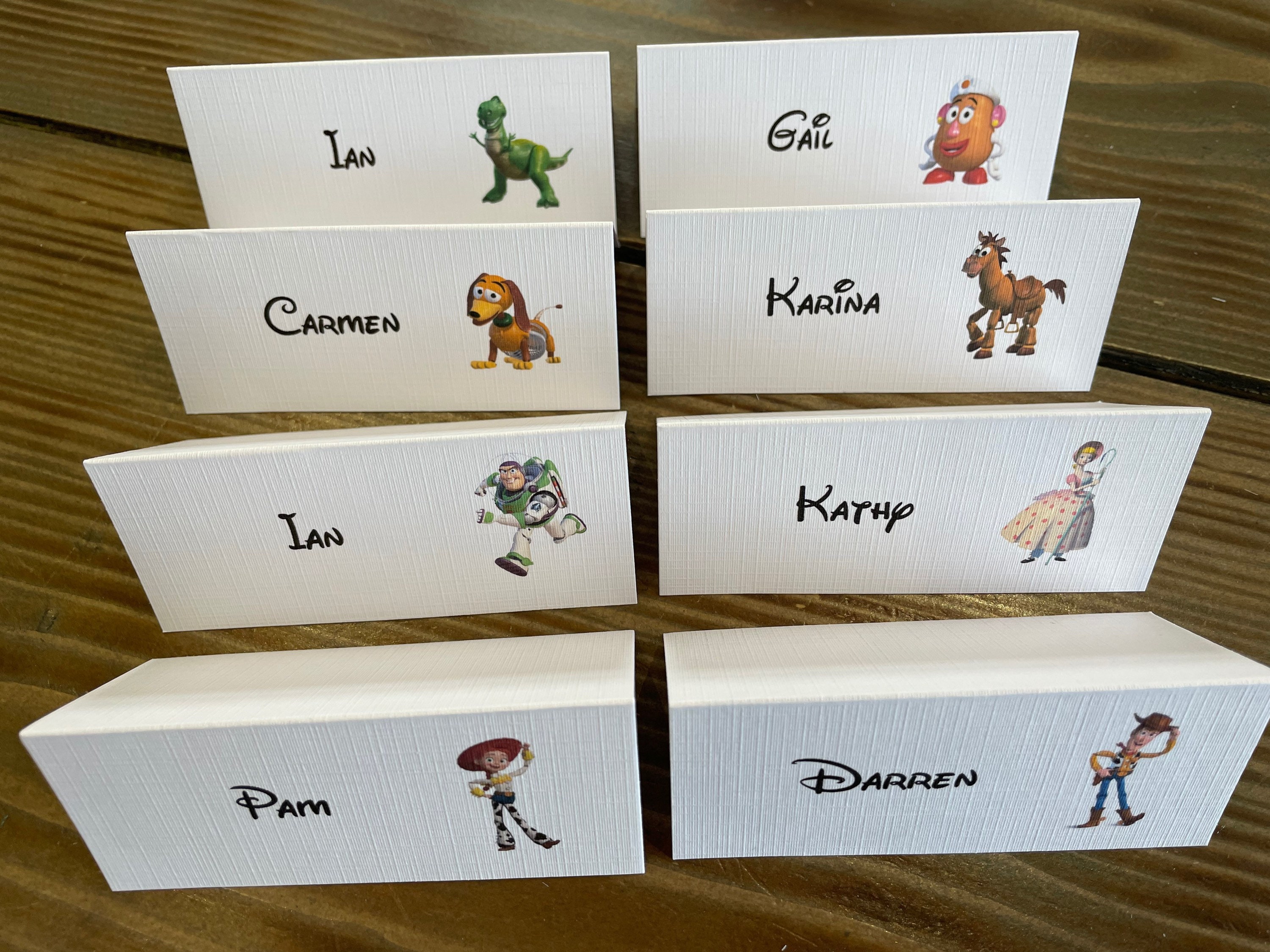 Toy Story Coloured Disney Place Cards, Disney Wedding, Magical, Fairy ...