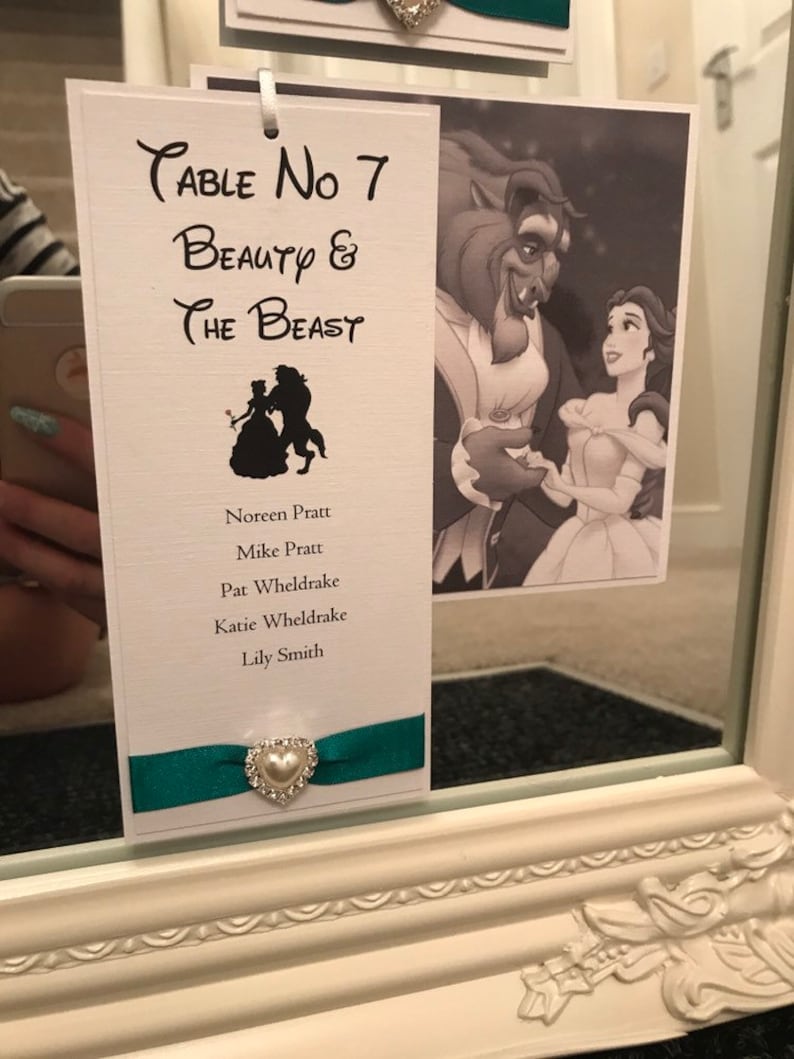 Disney Wedding Table Names/numbers for Wedding Breakfast and - Etsy UK