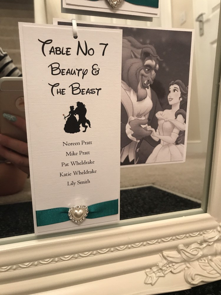 Disney Wedding Table Names/numbers for Wedding Breakfast and - Etsy UK