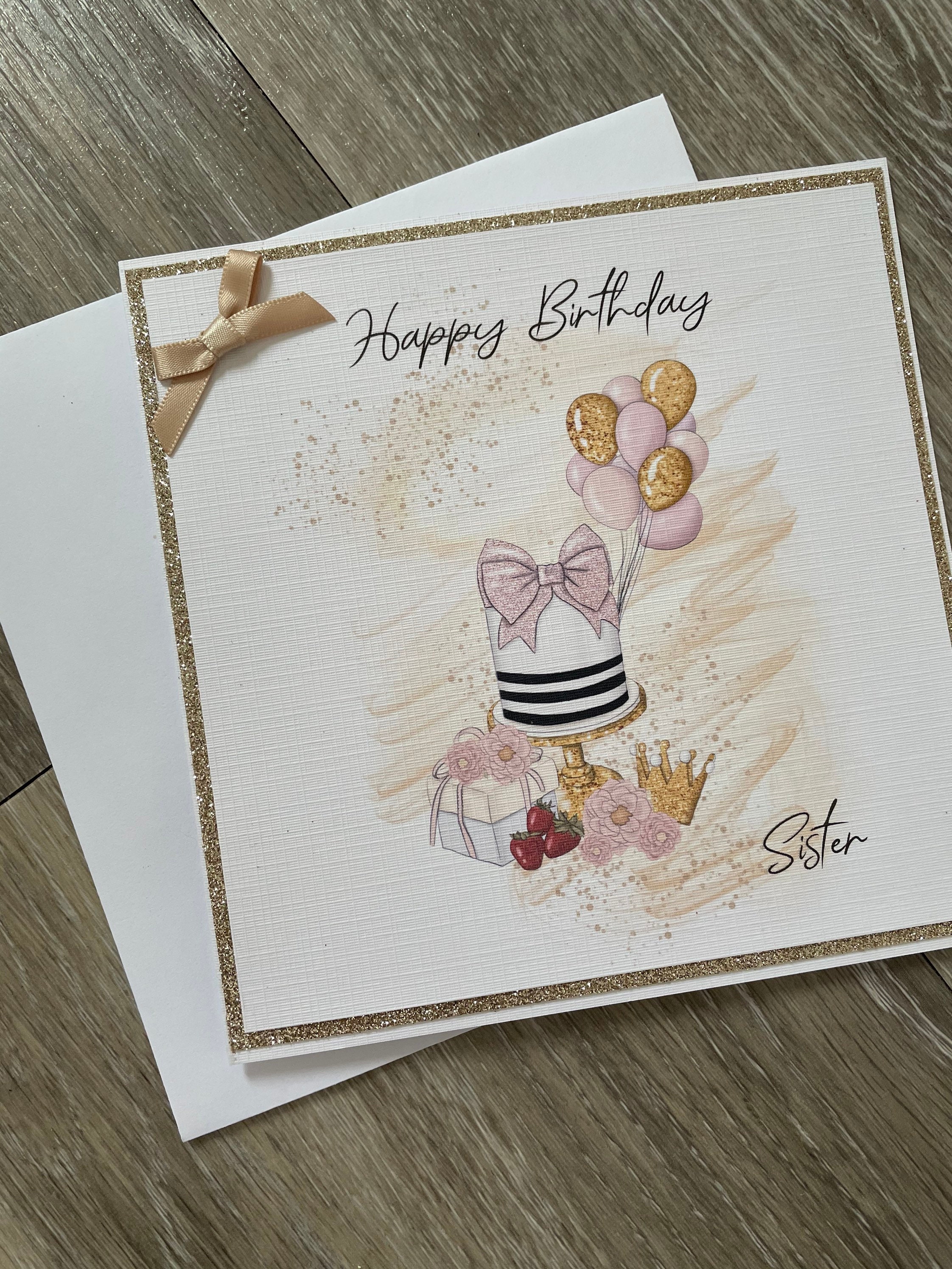 Girly birthday card happy birthday party personalised card | Etsy