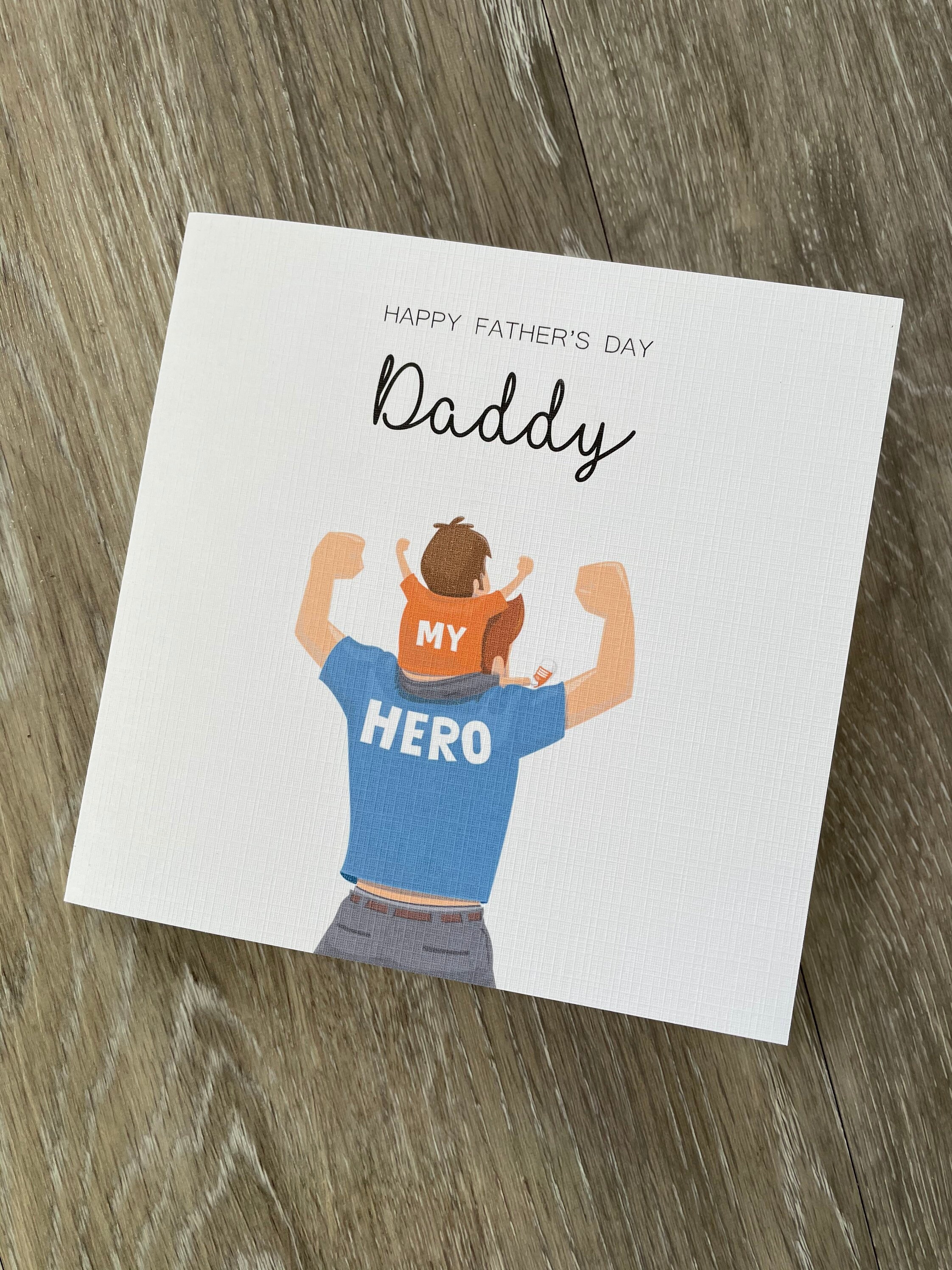 Superhero Fathers Day Card Dad Daddy Grandad Grandpa - Etsy