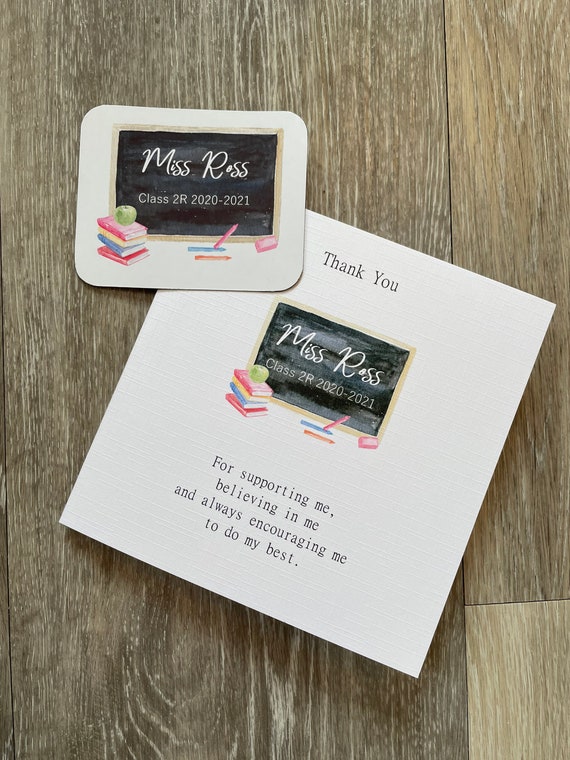 Personalised Teacher card with detachable magnet end of term | Etsy