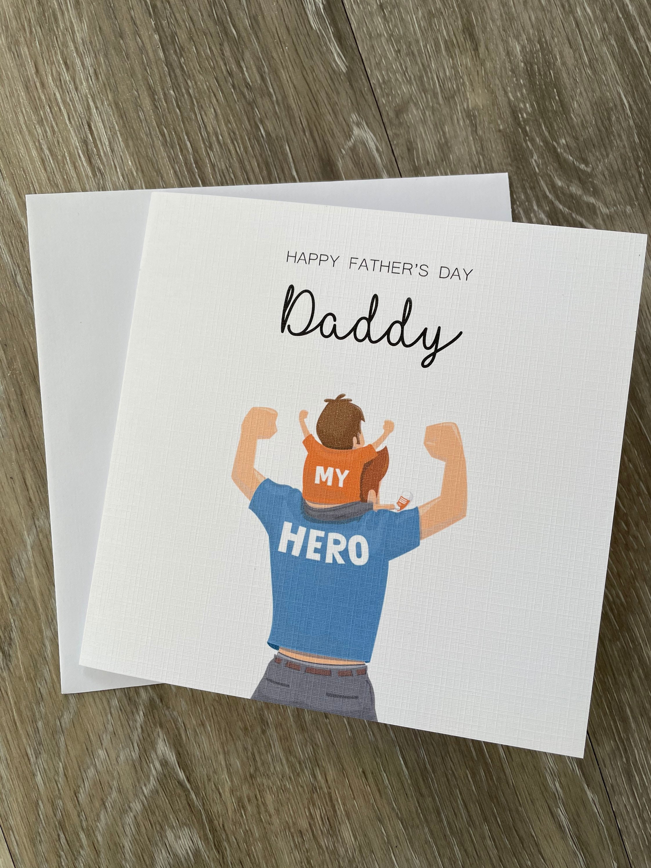 Superhero Fathers Day Card Dad Daddy Grandad Grandpa - Etsy