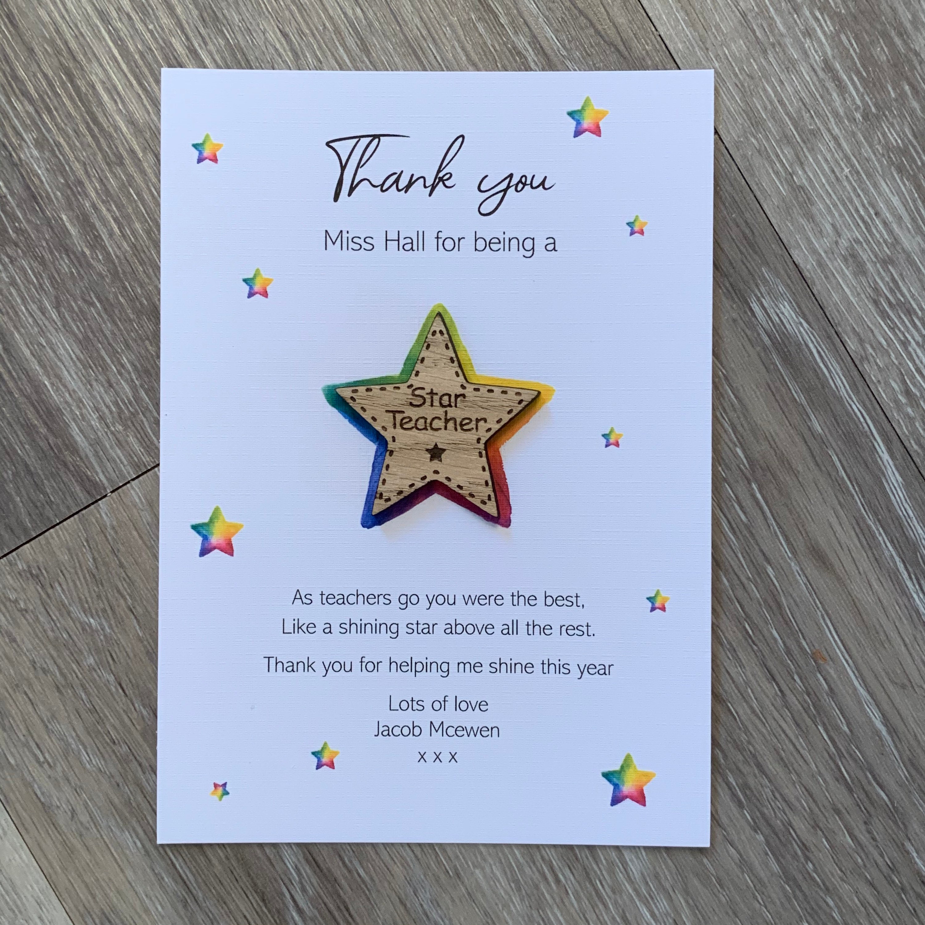 Teacher Pocket Hug Print Poem End of Term Class of 2020 - Etsy