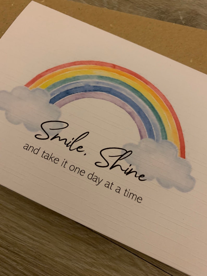 Positive quote cardshappy mail cards isolation giftsocial | Etsy