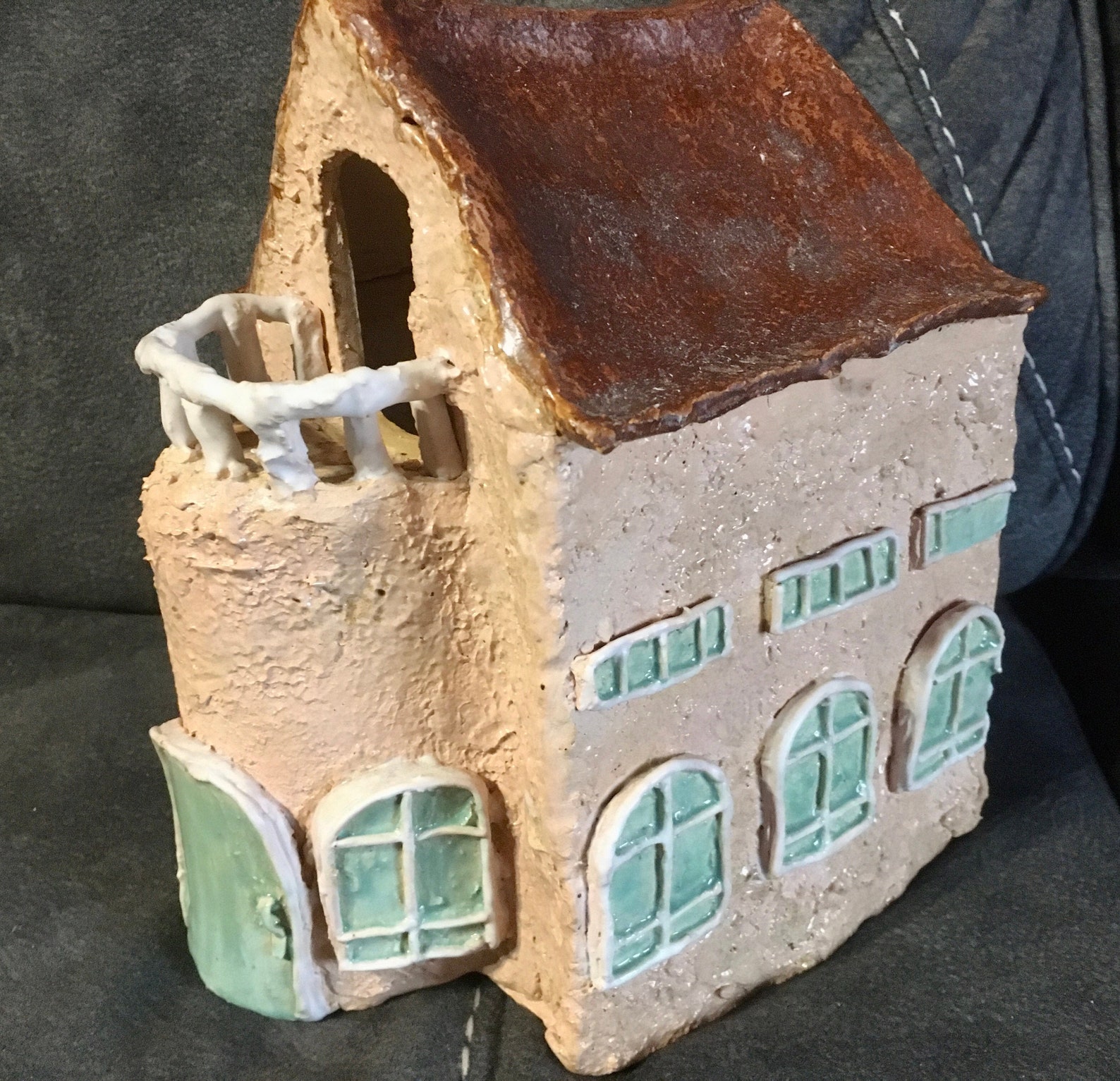Extraordinary Vintage Handmade Ceramic House / Collectible - Etsy