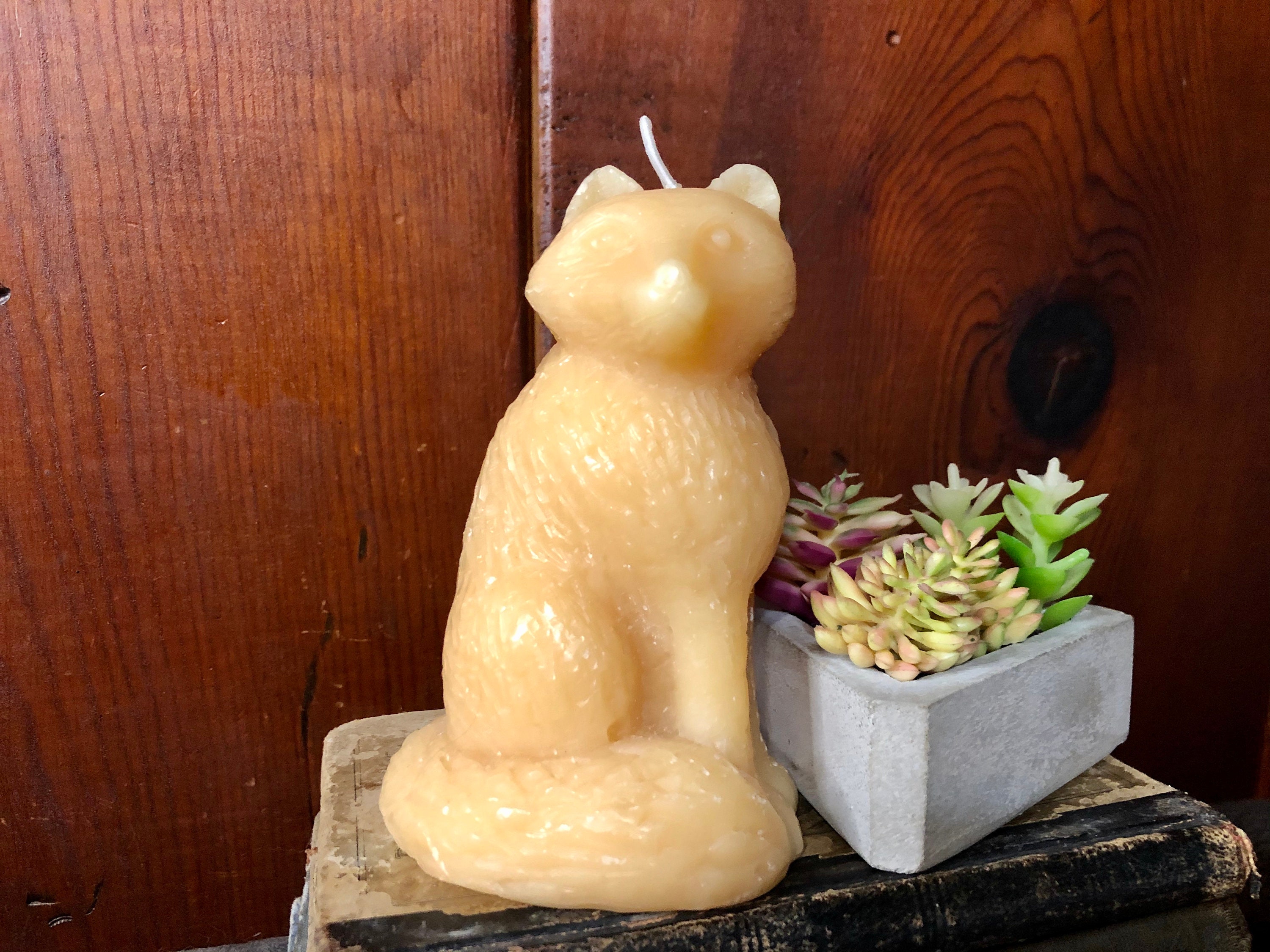 Vintage Fox Sculpted Candle / Carved Animal Shaped Wax | Etsy