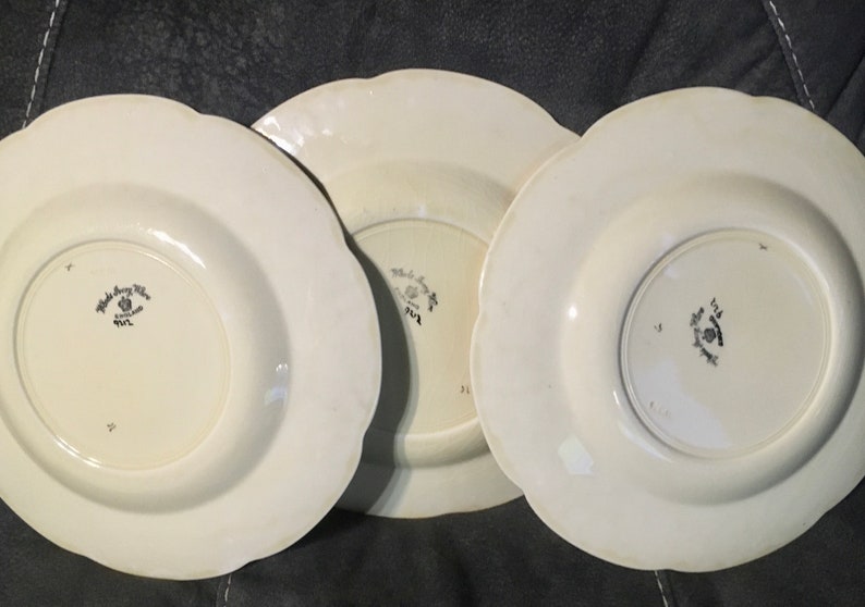 Set of 3 Vintage Woods Ivory Ware Dinner Plates / Ornate Gold | Etsy