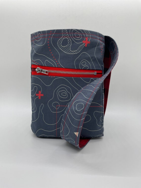 Contour Map Reversible Crossbody Handbag - Etsy