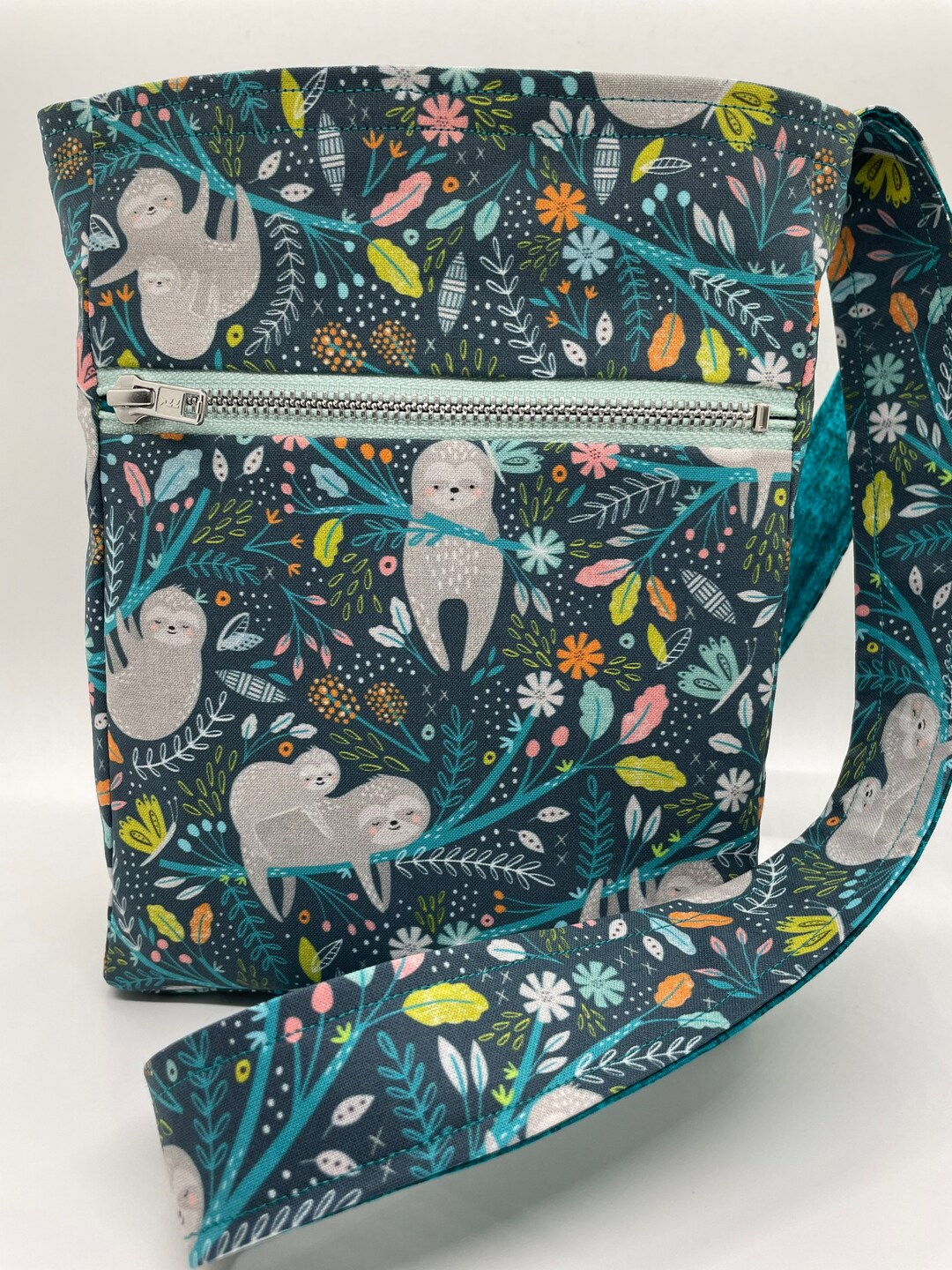Sloth Reversible Crossbody Handbag - Etsy