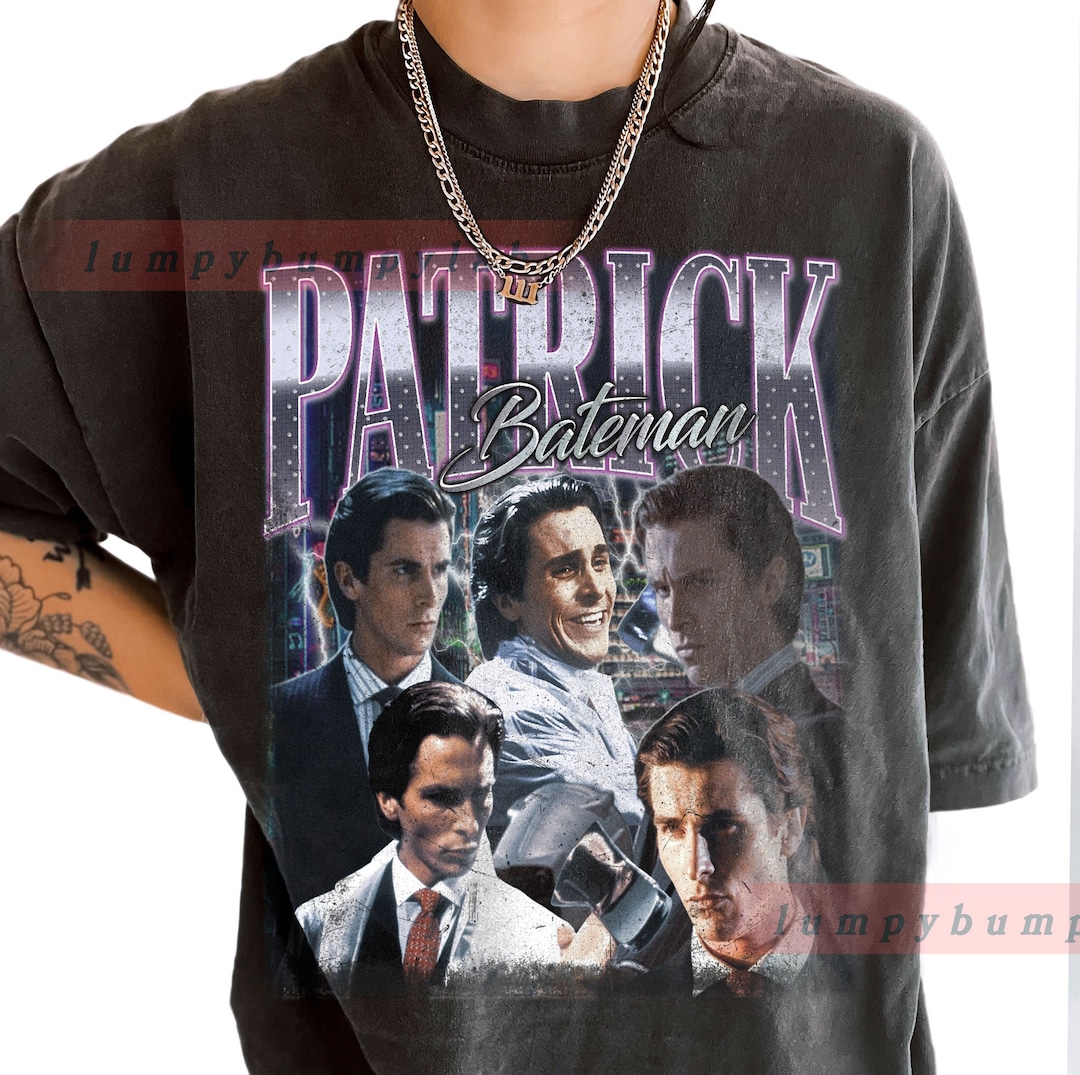 Vintage Patrick Bateman T-shirt, Patrick Bateman 90s Retro Design ...