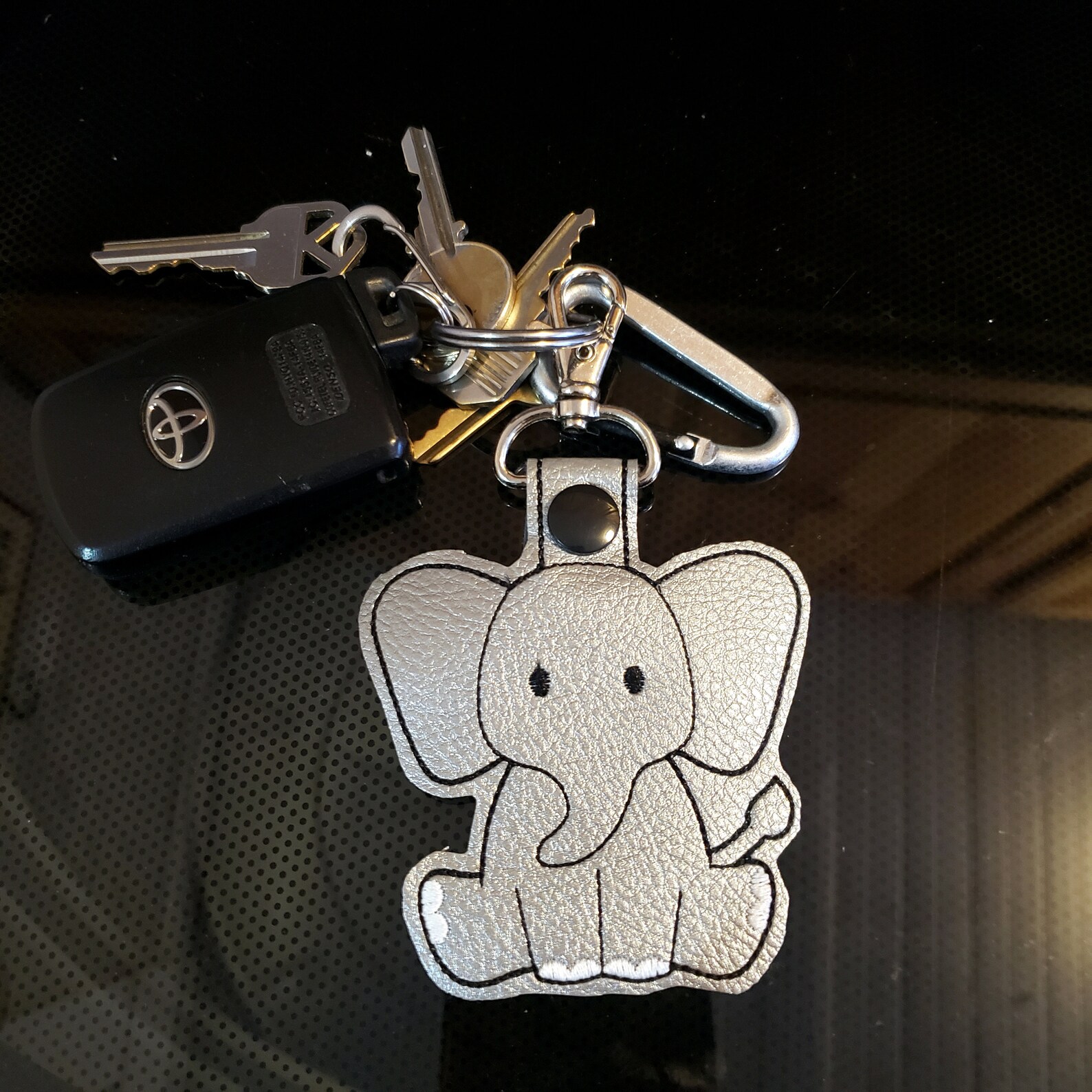 Elephant Key Chain Key Fob Zipper Pull Snap Tab - Etsy