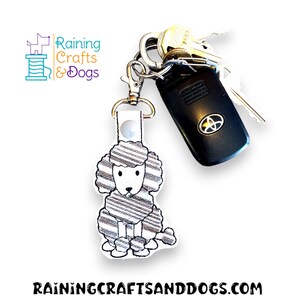 Poodle Dog Key Chain, Key Fob, Zipper Pull, Snap Tab5.50 - Etsy