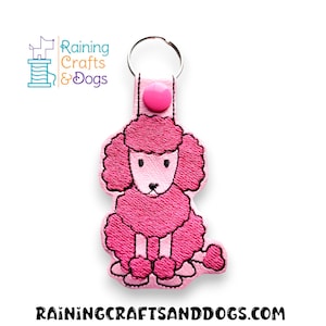 Poodle Dog Key Chain, Key Fob, Zipper Pull, Snap Tab - Etsy