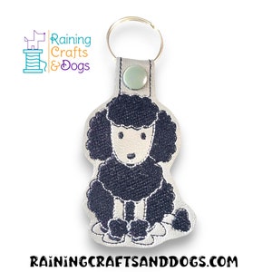 Poodle Dog Key Chain, Key Fob, Zipper Pull, Snap Tab - Etsy
