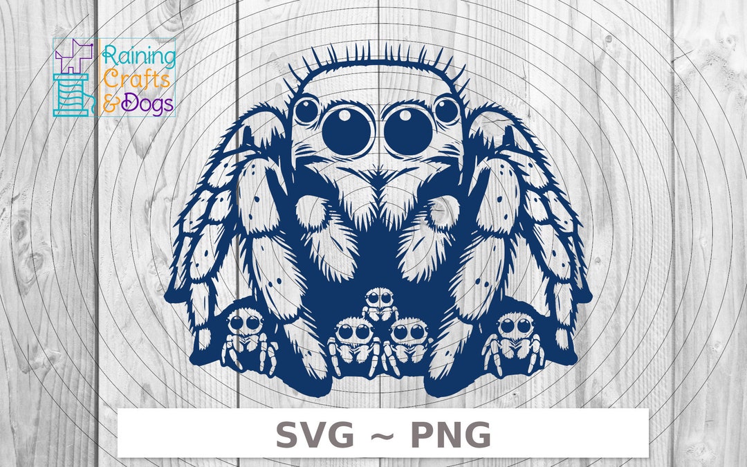 Jumping Spider Mom With Babies SVG PNG Digital Download - Etsy