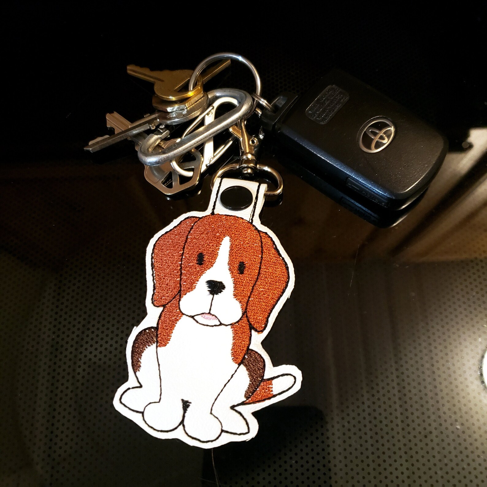 Beagle Key Chain Key Fob Zipper Pull Snap Tab - Etsy