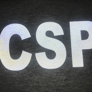 Custom Reflective Iron on "heat Press" Letters, 1.5 Inch High, 5 Colors ...