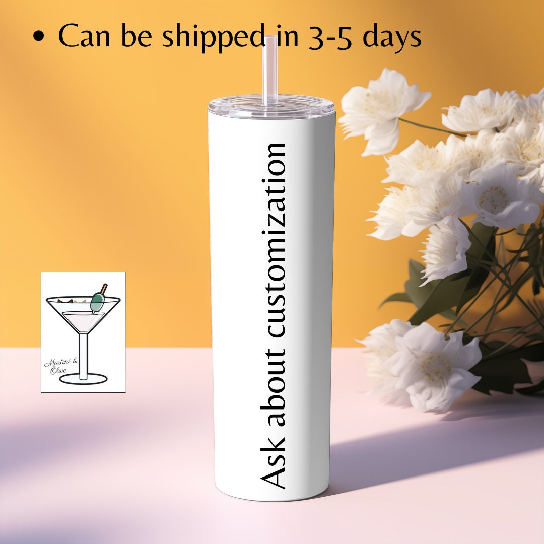 Summer Vibes 20oz Skinny Tumbler Float Drink Tan Repeat Summer Fun