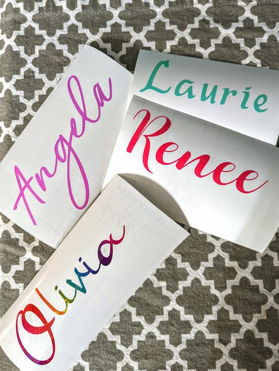 Customizable Vinyl Name Decals - Etsy