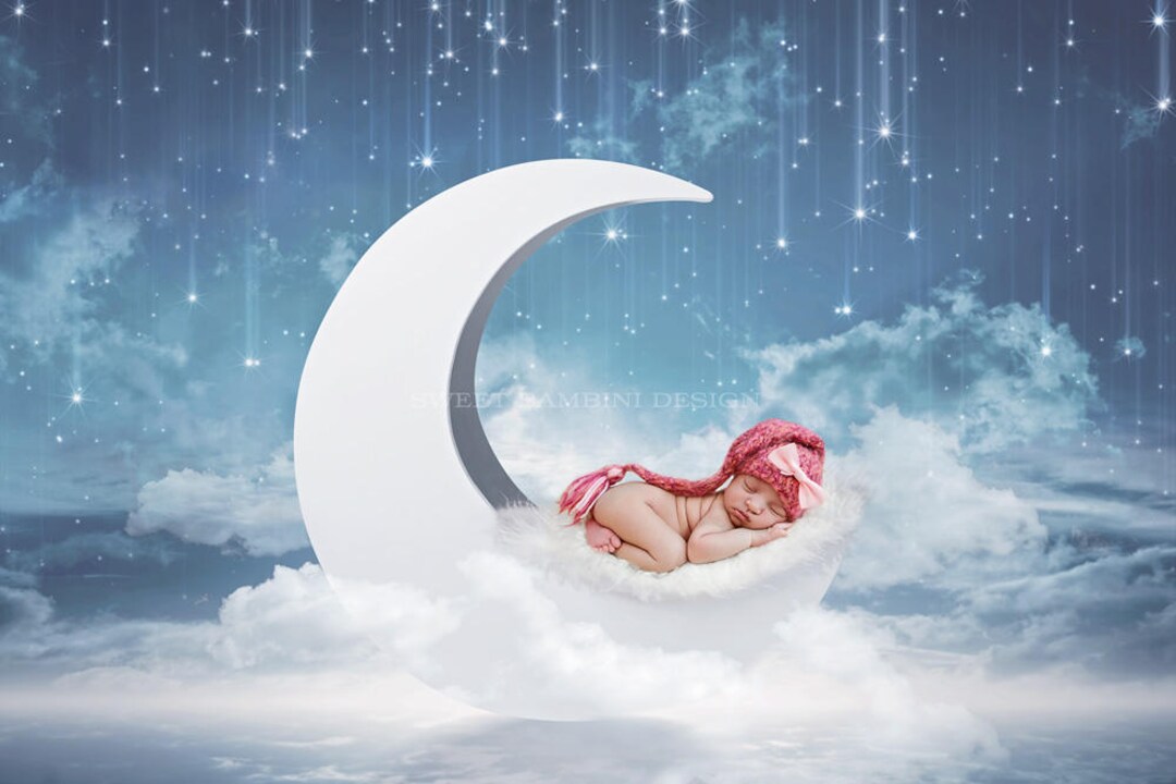 Moon Digital Backdrop - Newborn Digital Backdrop, Moon Background - Etsy