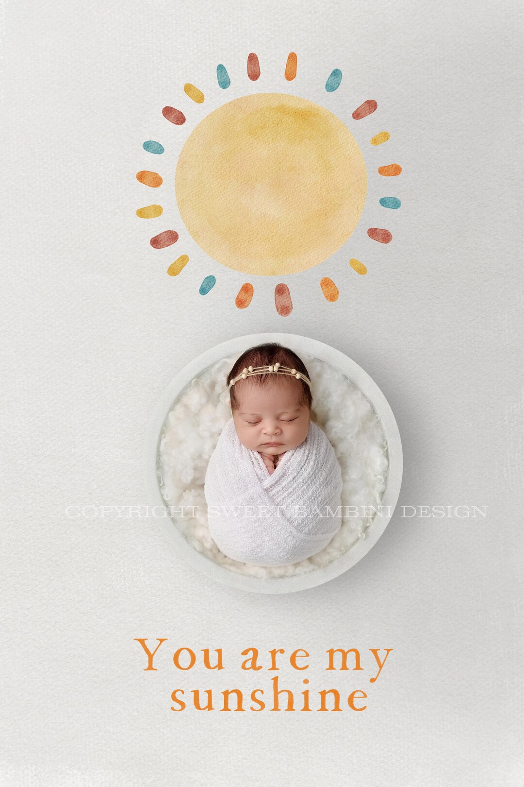 Newborn Digital Background You Are My Sunshine, Nursery Art Digital ...