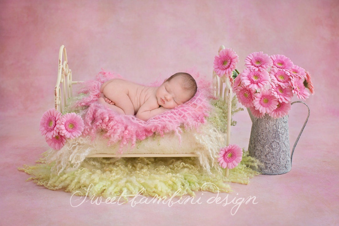 Newborn Digital Backdrop Instant Download Spring Collection Bed - Etsy