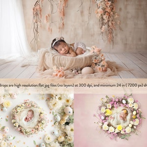 Newborn Digital Backgrounds for Easter - Bundle of 16 Easter Backdrops ...