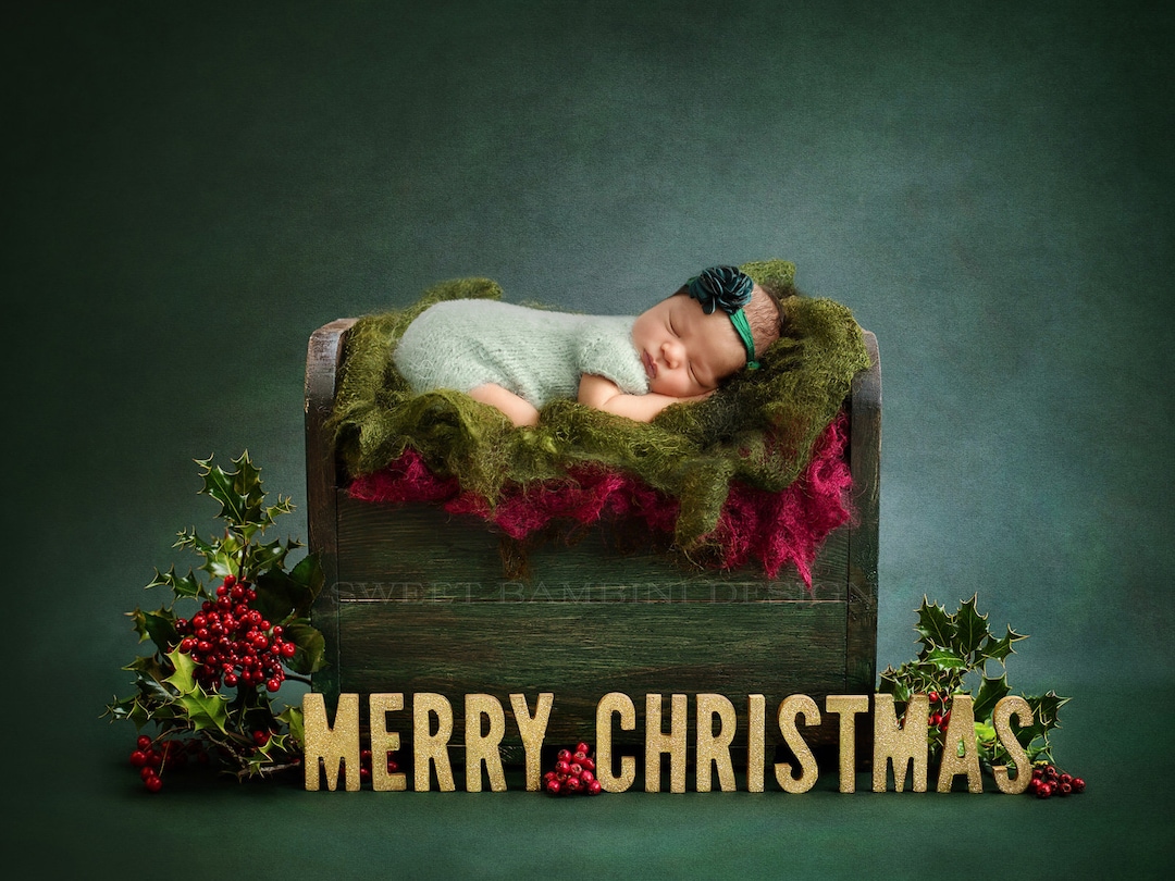Christmas Newborn Photography Digital Backdrop for Boys or Girls ...