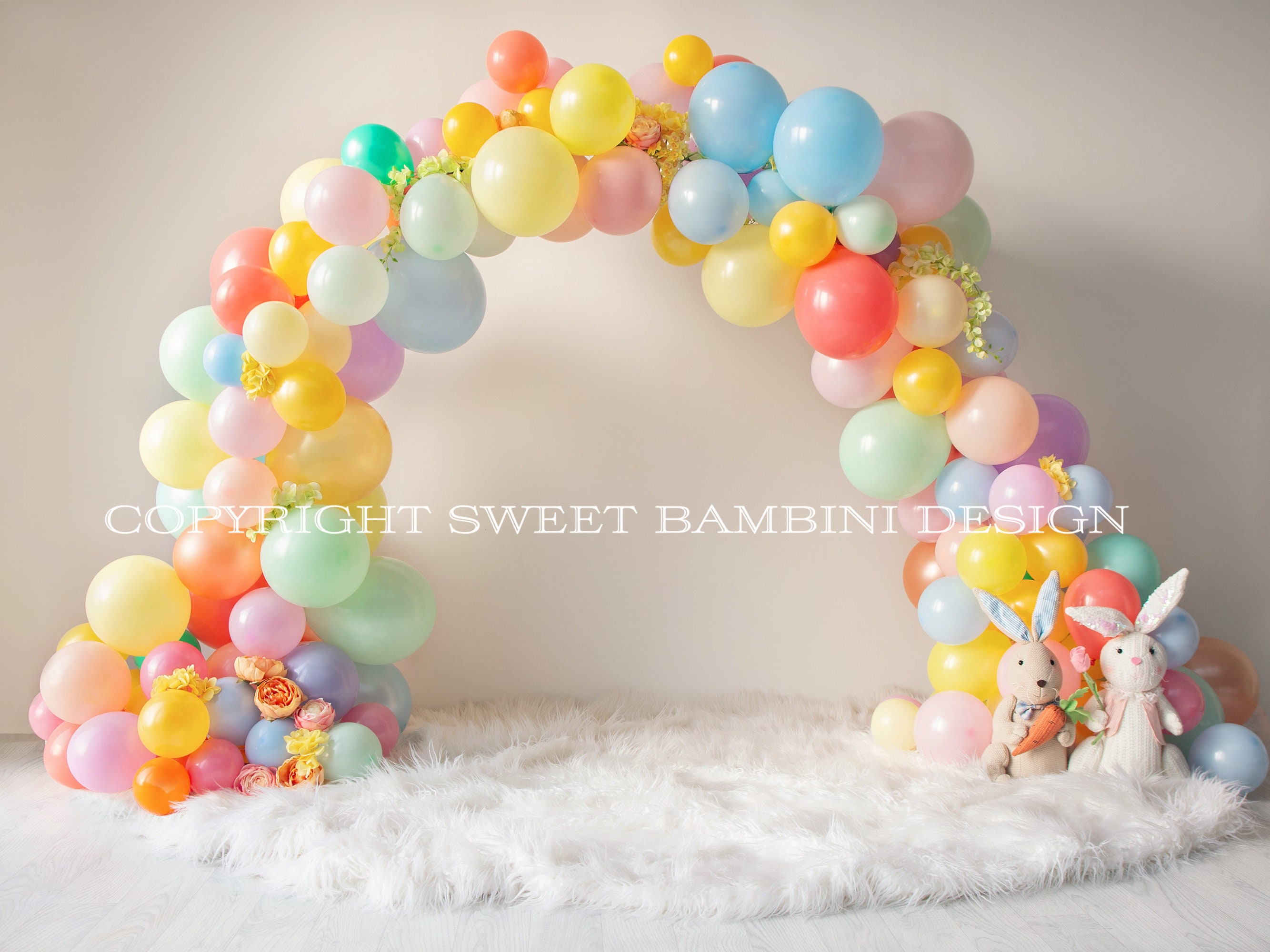 Easter Digital Backdrop for sitters Balloon Arch with | Etsy