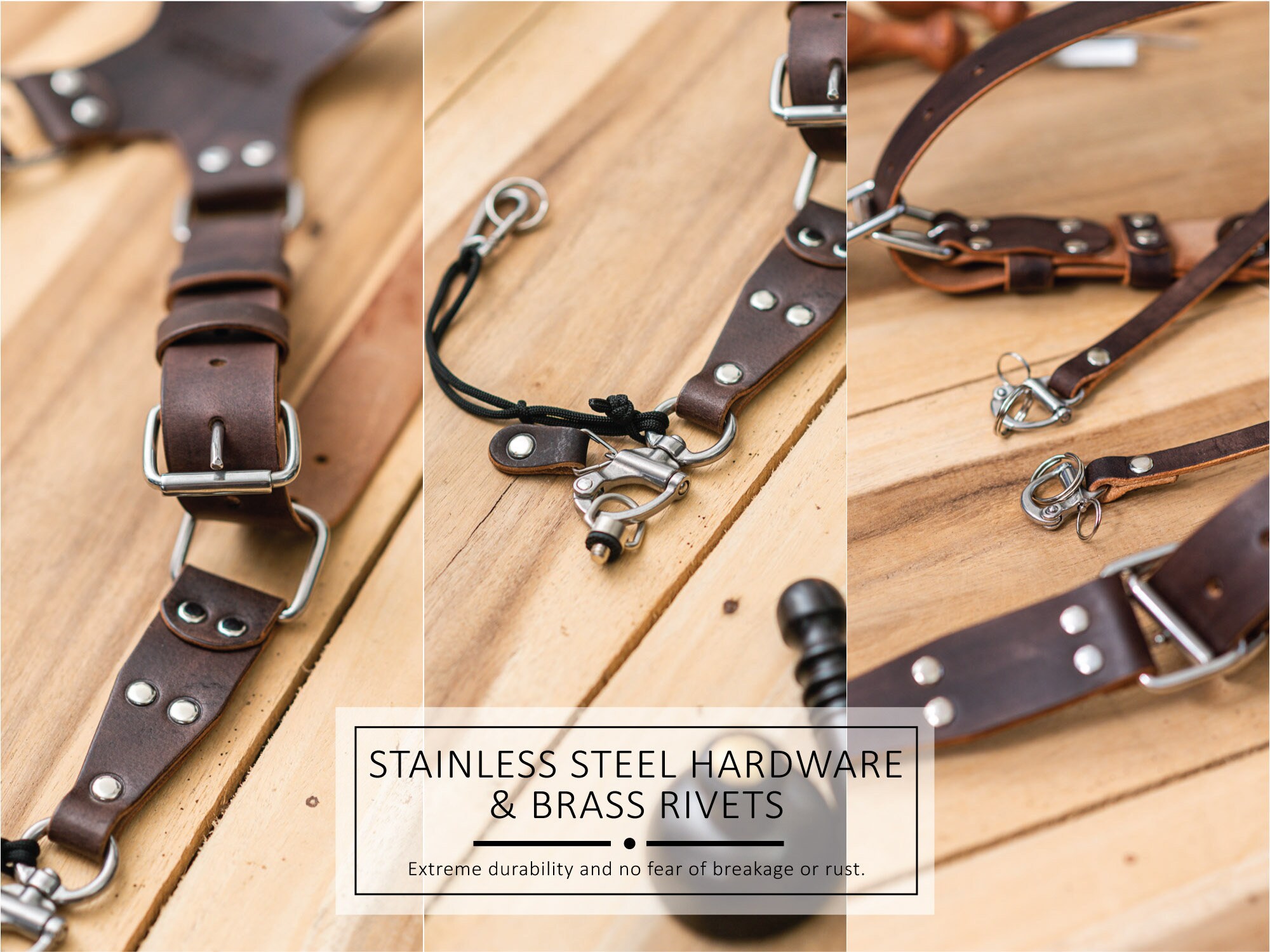 Karig, Leather Dual Camera Harness in Full Grain Water Buffalo, Multi ...