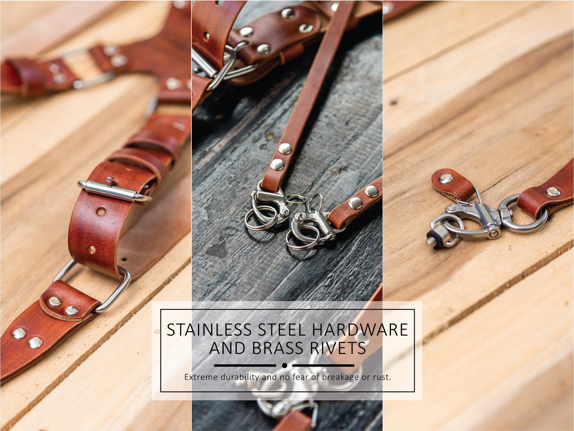 Karig, Leather Dual Camera Harness in Full Grain Water Buffalo, Multi ...